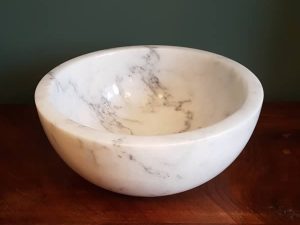 Star White Marble Wash Basin, Medium - Stone Design London